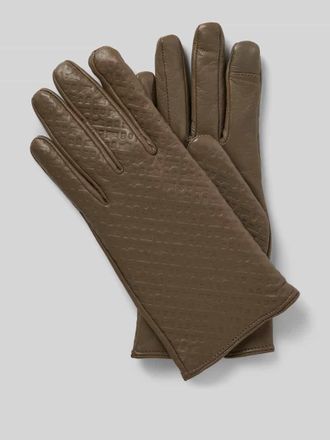 HUGO BOSS Lederhandschuhe mit Strukturmuster Modell Xinny