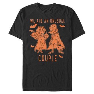 MARVEL Unisex Wandavision Couple Coloring Organic Short Sleeve T-shirt, Schwarz, XL