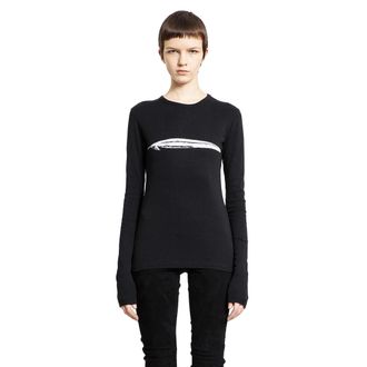 Ann Demeulemeester Fiene Printed Long Sleeve T-Shirt