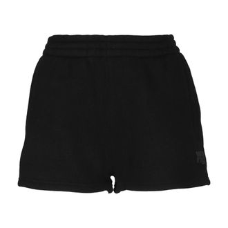 Alexander Wang Femme, Shorts, Noir, Taille: 36 FR Logo Peinture Puff