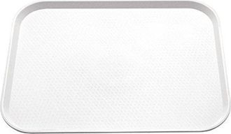 Olympia Kristallon Fast-Food-Tablett, mittlere Größe: 415 x 305 mm/ 16,25 x 12 Zoll, weißes Polypropylen, rechteckiges Restaurant-Serviertablett aus Kunststof