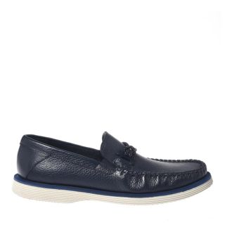 Baldinini Tumbled Leder Loafer - - Shoes - Herren - Blau - 40 EU