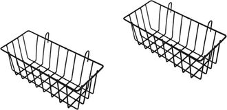 Cabilock 2 Stk Wandregal Dekoratives Wandkorb Zur Wandmontage Regale Zur Wandmontage Gitterkorb Korb Mit Haken Hakenkorb Wandmontierte Regale Steckbrettregal B