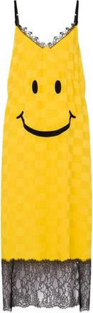 Moschino Femme, Robes, Jaune, Taille: 40 FR Robe m&eacute;lange de soie Smiley