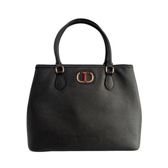Twinset Polyurethan-Umh&auml;ngetasche mit verstellbarem Riemen - - Bags - Damen - Schwarzk - ONE SIZE