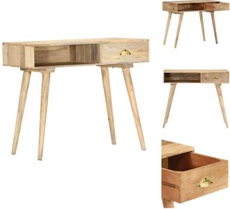vidaXL Konsolentisch 90x45x75 cm Massivholz Mango - Holztisch - Konsolentisch - Flurtisch - Sideboard - Wohnzimmerstil