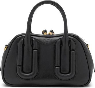 Marc Jacobs Structured Leather Top Handle Bag - Black