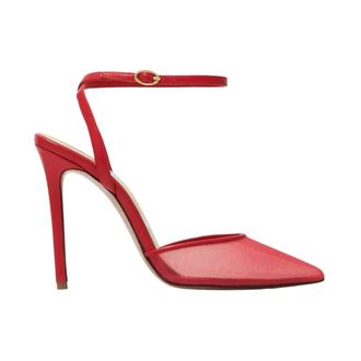 Andrea Wazen Rote Mesh Denver High Heels - - Shoes - Damen - Rot - 37 1/2 EU