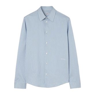 Burberry Hemdkragen aus Baumwolle - - Shirts - Herren - Blau - M