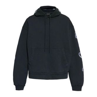Balenciaga Cursive Oversized Hoodie - - Sweatshirts & Hoodies - Herren - Schwarzk - XS