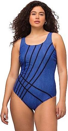 Ulla Popken femmes, grandes tailles, maillot de bain, look jeans, volants, doublure douce