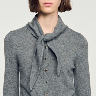 Sandro Cardigan en maille pointelle