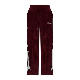 Amiri Femme, Pantalons, Rouge, Taille: 36 FR Bones Oversized Sweatpant
