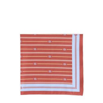 Dr&ocirc;le de Monsieur Le Foulard Rayure Monogramme en coton