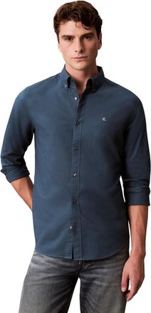 Calvin Klein Herren LS Solid Oxford Klassisches Hemd LV140EM125 Andere Hemden, Blau (Navy Teal), XS, Blau (Marineblaugr&uuml;n), XS