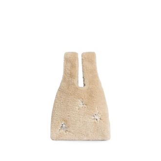 Simone Rocha Embellished Faux-fur Tote Bag