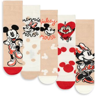 Disney Minnie Mouse Chaussettes mollet Lot de 5