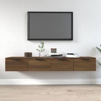 vidaXL Vidaxl - Armoires murales 2 pcs Ch&ecirc;ne marron 68x30x20 cm Bois ing&eacute;nierie