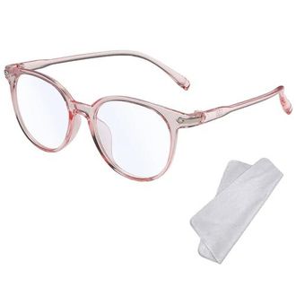 XFentech Lunettes Anti-Lumi&egrave;re Bleue - Anti-Lumi&egrave;re Bleue Monture Ronde Lunette Gaming Anti-Fatigue Lunettes de Lecture Lunettes de Jeu Verres Transparents pou