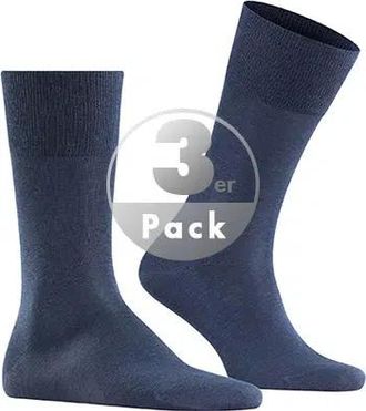 Falke Herren Socken blau Baumwolle unifarben