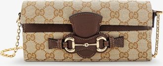 Gucci Wallet with chain and Horse Clip - GUCCI - gender_Woman
