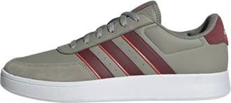 adidas Breaknet 2.0 Shoes Homme Chaussures, Silver Pebble Shadow Red Bright Red, 40 2/3 EU
