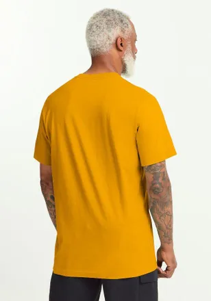 Jack Wolfskin T-Shirt BRAND T M T-Shirt aus Bio-Baumwolle, hoher Tragekomfort, gro&szlig;er Logo-Aufdruck