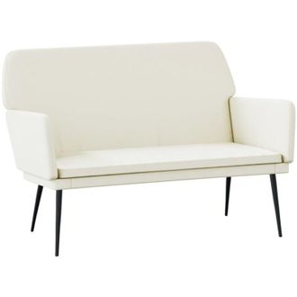 vidaXL Sitzbank Creme 108x79x79 cm Samt vidaXL