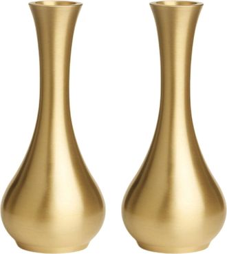 Cabilock 2 St&uuml;ck Mini Messing Vase Goldfarben Kleine Tischvase Metall f&uuml;r Desktop Blumenarrangements Mini Blumentopf Dekoration f&uuml;r Wohnzimmer B&uuml;ro und Kompakt