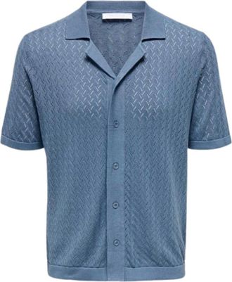 Only & Sons Only & Sons, Homme, Pulls, Bleu, Taille: S Onssanto Resort Shirt Knit