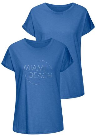 Vivance T-Shirt mit modischem Frontprint (2er-Pack) aus weicher Baumwoll-Qualit&auml;t
