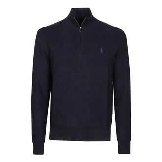 Polo Ralph Lauren Homme, Pulls, Bleu, Taille: XL Half Zip Sweater