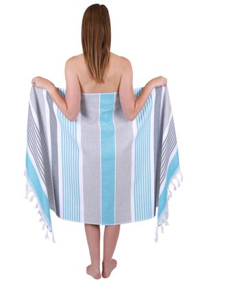Betz Saunatuch Hamamtuch Saunahandtuch Strandtuch Badetuch Duschtuch Strandhandtuch Picknickdecke 100% Baumwolle Extra Leicht Damen&Herren 90x170 cm Farbe 