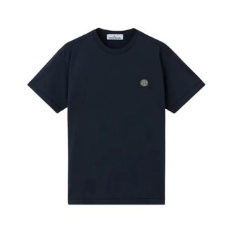 Stone Island Homme, Tops, Bleu, Taille: S Cotton Jersey 60/2 2100027 V0020