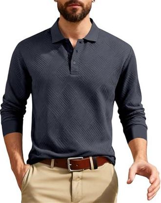 Generic Polo l&eacute;ger et classique pour homme, coupe classique, style d&eacute;contract&eacute;, vintage, boutonn&eacute;, doux et confortable, t-shirt de travail, gris fonc&eacute;, 3XL