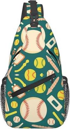 Generic Casual Sacoche Tactique Sport Baseball Art Sacs &agrave; Bandouli&egrave;re Multifonction Sac &agrave; Dos De Voyage pour Homme Femme Camping