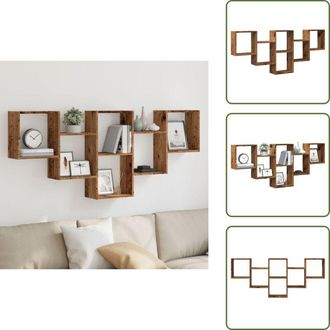 vidaXL The Living Store - vidaXL &Eacute;tag&egrave;re murale vieux bois 159x18x66 cm bois ding&eacute;nierie