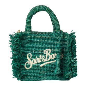 Saint Barth Femme, Sacs, Vert, Taille: ONE Size Mini Sac en Raphia