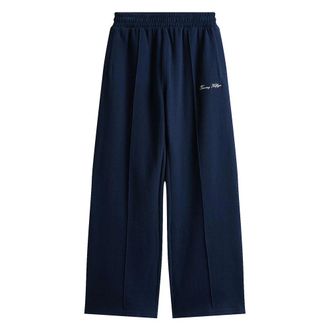 Tommy Hilfiger Femme, Pantalons, Bleu, Taille: 40 FR Joggers Droits en Piqu&eacute; avec Couture Frontale