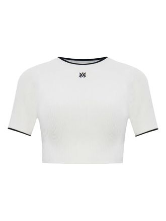 Amiri haut court à design côtelé - Blanc