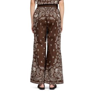 Suncoo Pantalon &eacute;vas&eacute; imprim&eacute; bandana en coton