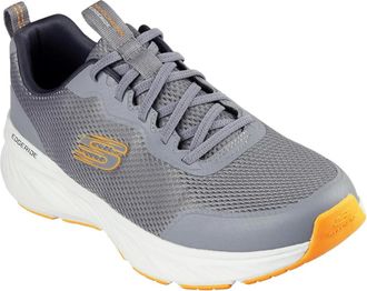 Skechers Herren Edgeride Rekze Sneaker, Gray Mesh/TPU/Orange Trim, 41.5 EU