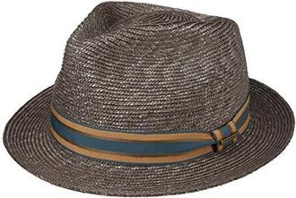 Stetson Chapeau en Paille Wheaty Traveller Homme - de Soleil d&eacute;t&eacute; Plage avec Doublure, Ruban Gros Grain &Eacute;t&eacute; Printemps-&eacute;t&eacute; - M (56-57 cm) Marron