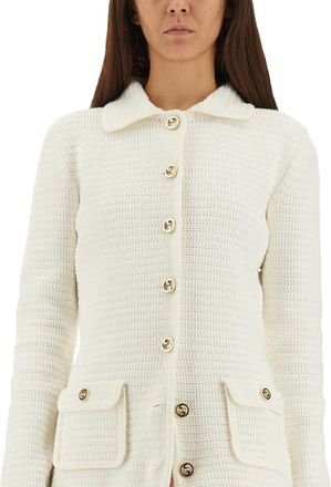 Gucci Fine Cotton Cardigan - White