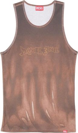Diesel Trägershirt mit Logo-Print - Braun