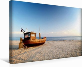 Calvendo Premium Textil-Leinwand 45 x 30 cm Quer-Format Historischer Fischkutter (Ahlbeck, Usedom) | Wandbild, HD-Bild auf Keilrahmen, Fertigbild auf hochwerti