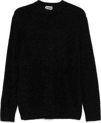 A Paper Kid Homme, Pulls, Noir, Taille: S Tricot &agrave; col rond