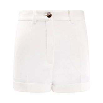 Elisabetta Franchi Femme, Shorts, Beige, Taille: 38 FR Shorts en cr&ecirc;pe l&eacute;ger
