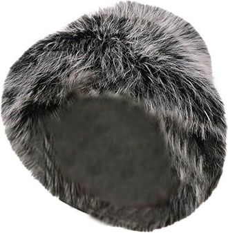 Generic Chapeau dhiver chaud en fourrure pour femme, chapeau de bassin color&eacute; personnalit&eacute;, oreille, grand bord large, chapeau de p&ecirc;cheur chapeau homme cuir, 