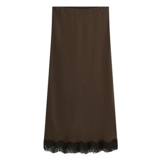 Summum Jupe Twill L&eacute;ger - Femme - Jupes - Brun - Taille: 38 FR